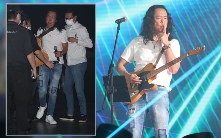 Joey Tang開騷落台不慎失平衡 墮台僅傷手指幸無大礙