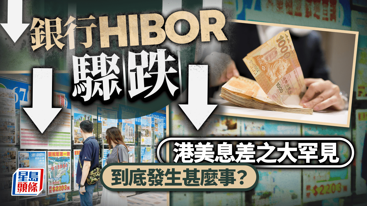 銀行HIBOR驟跌 港美息差之大罕見 到底發生甚麼事？｜王美鳳