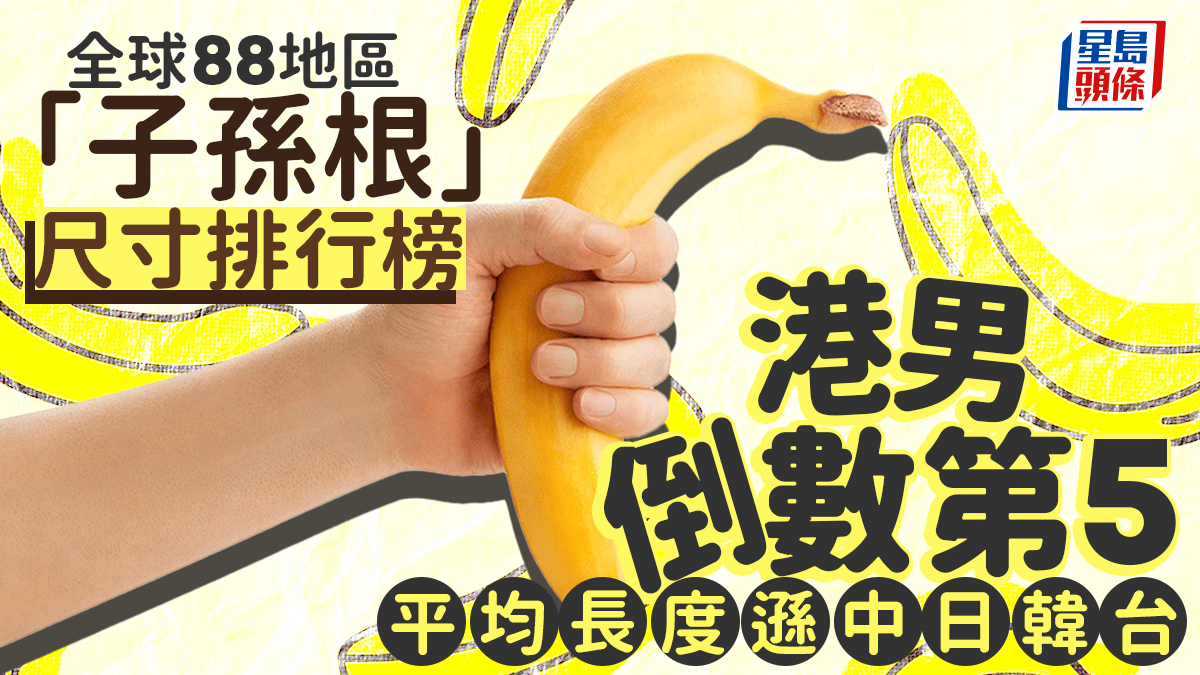全球GG尺寸排行榜出爐 港男平均長度XX厘米遜中日韓台等地
