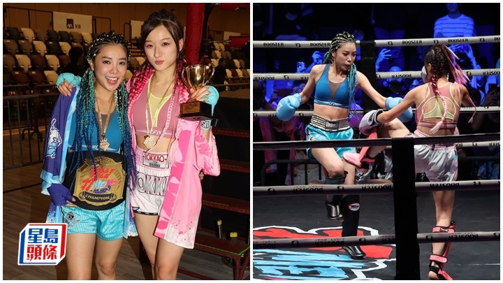 Lolly Talk擂台上互起飛腳踢對方 Mei Mei擔心會打花塊面 Ah Yo過磅後即叫Pizza食